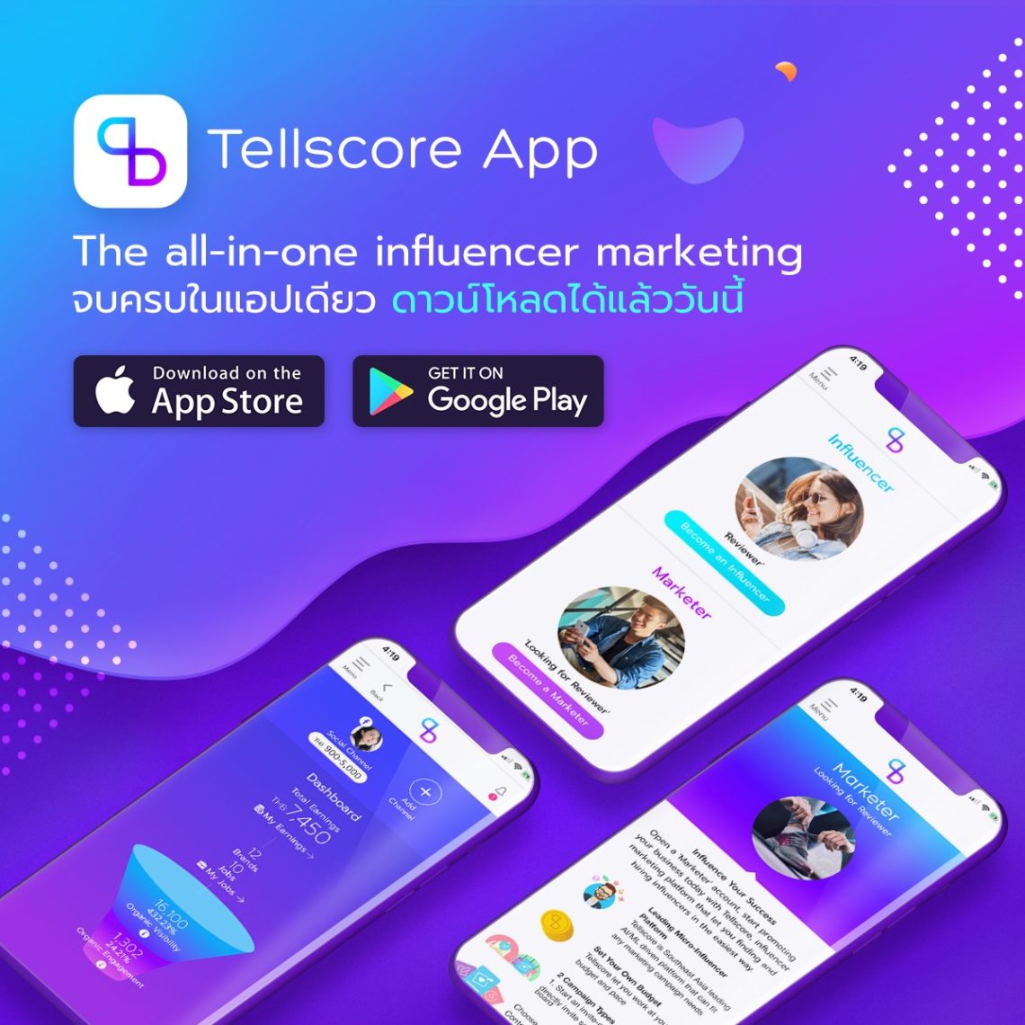 Tellscore แหล่งรวม Influencer เมืองไทย - Zenkoy